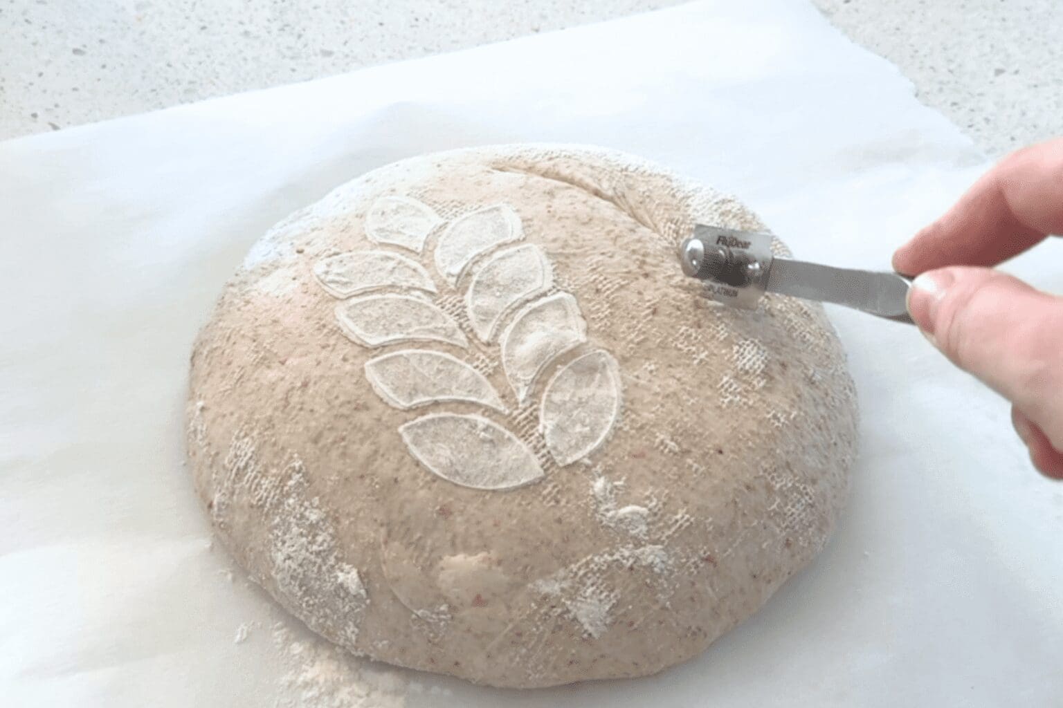 How to Use a Bread Stencil - Easy Sourdough Art - moon + magnolia