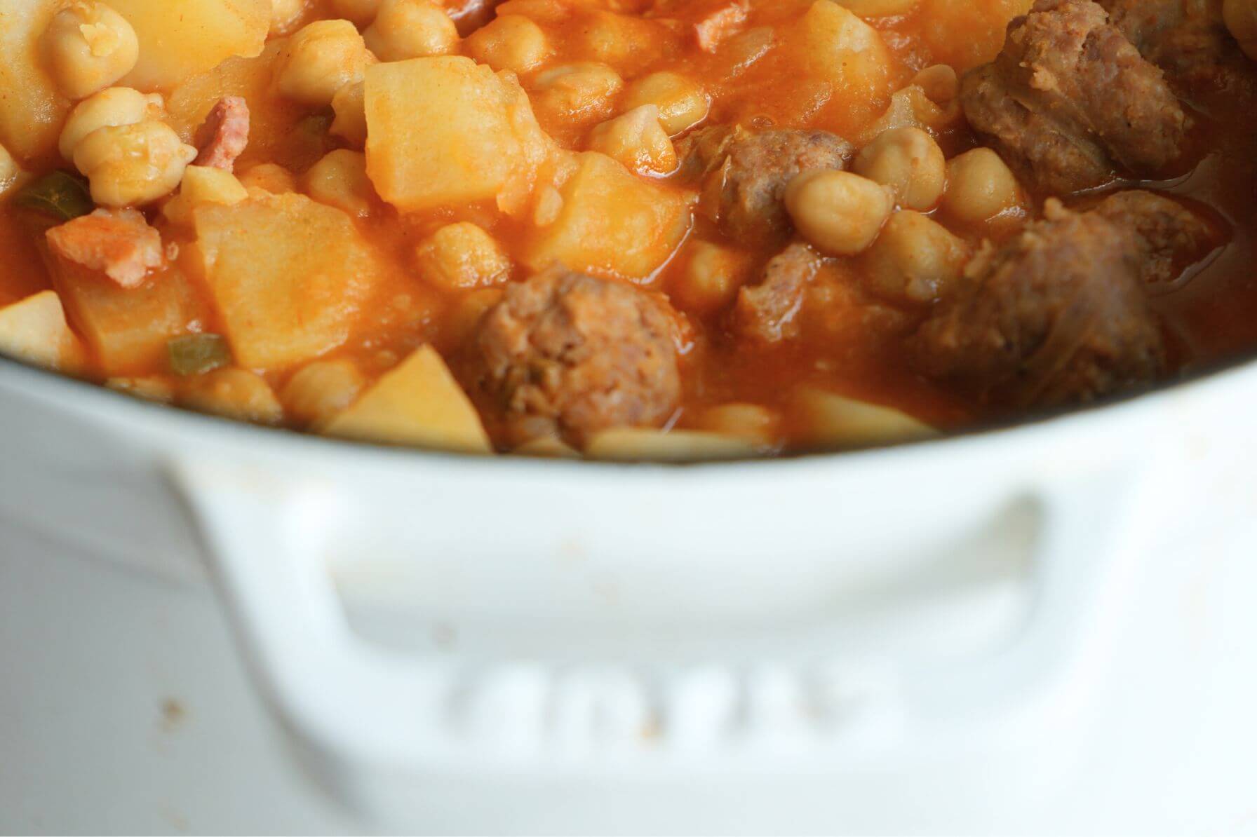 One-Pot Cuban Garbanzo Bean and Sausage Stew - moon + magnolia