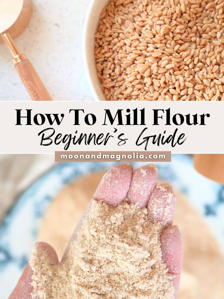 How To Mill Your Own Flour at Home - Beginner's Guide - moon + magnolia