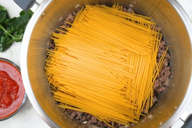 Easy Instant Pot Spaghetti with Meat Sauce Recipe - moon + magnolia