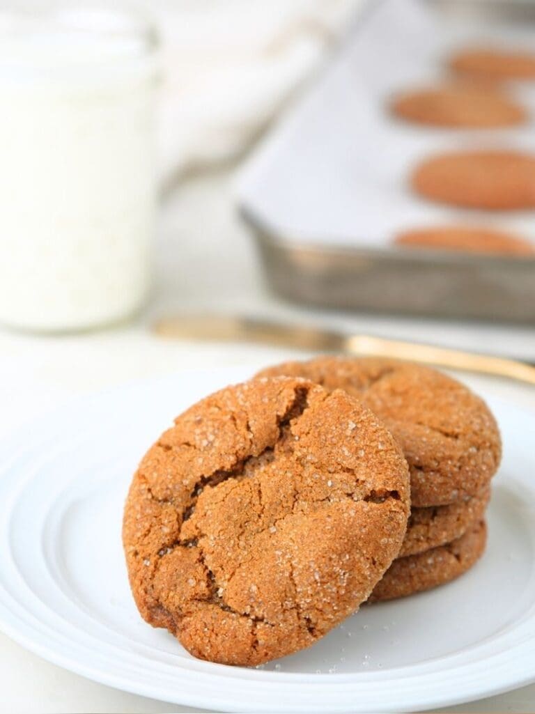 Chewy Sourdough Ginger Molasses Cookies - moon + magnolia